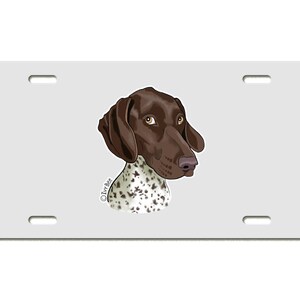 German Shorthaired Pointer License Plate Available in Black or White - Etsy