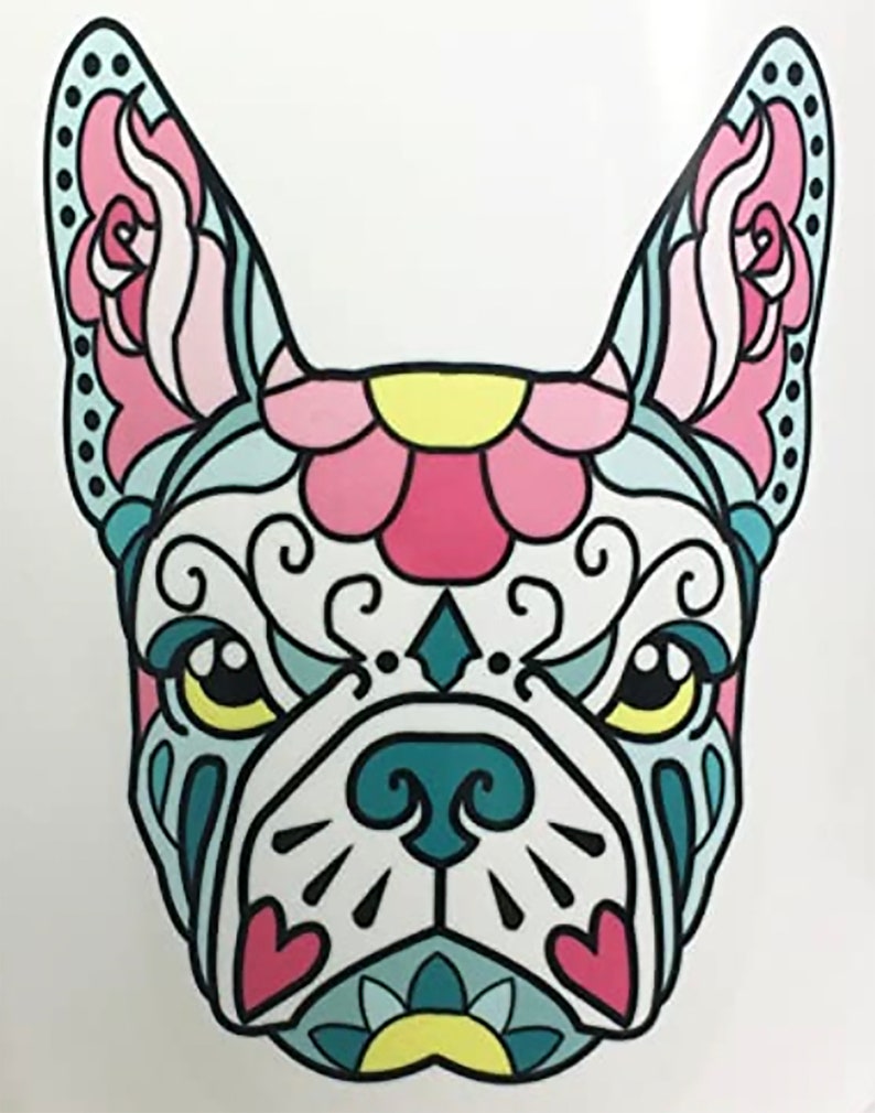 Frenchie Sugar Skull Mug - Etsy