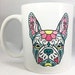 Frenchie Sugar Skull Mug - Etsy