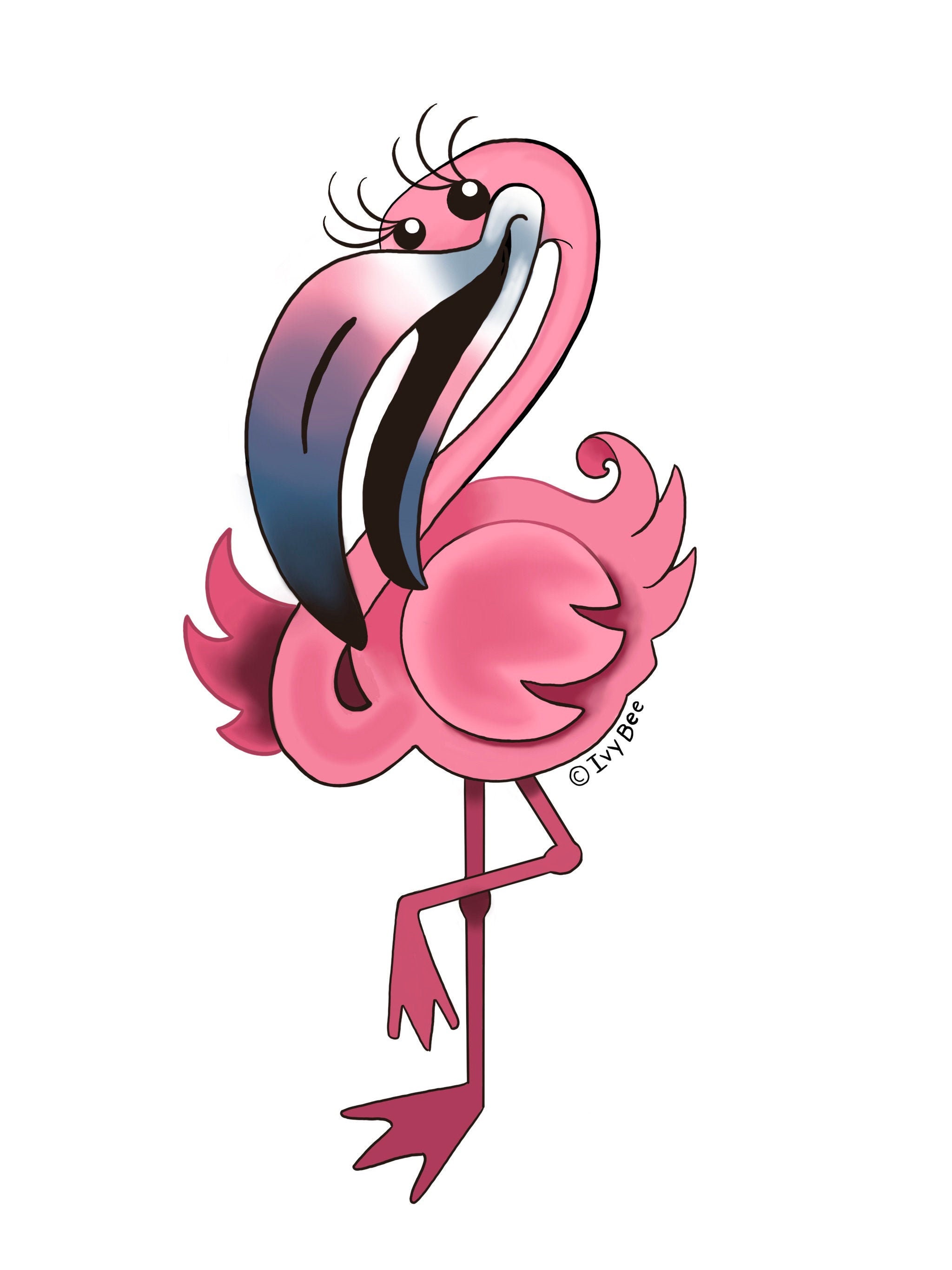 Flamingo Vinyl Decal Sticker - Etsy