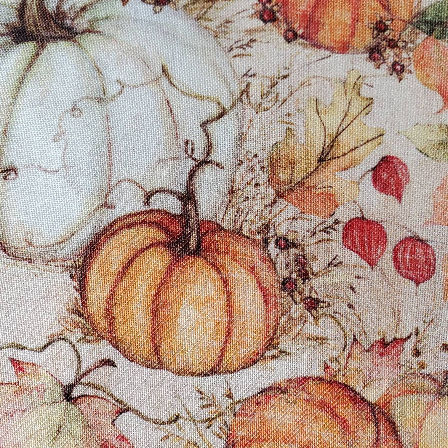Susan Winget 100% Cotton Fabric Fall Harvest Pumpkins Leaves - Etsy