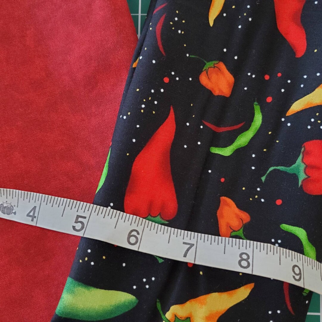 Jalapeno Peppers Red Kitchen 100% Cotton Fabric 1 Yard (1/2 Yard of ...