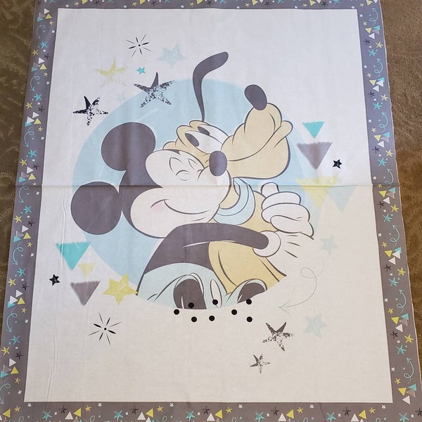 Mickey Mouse Fabric Panel - Etsy
