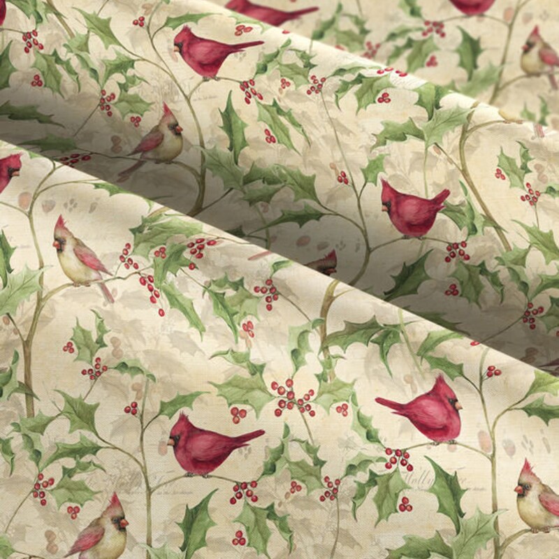 Cardinal Fabric - Etsy