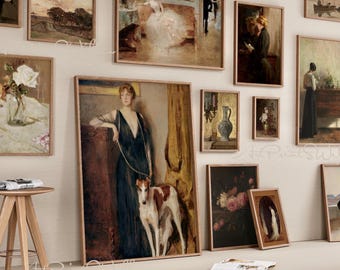 400 Vintage Gallery Wall Printable Wall Art, MEGA BUNDLE Print Set ...