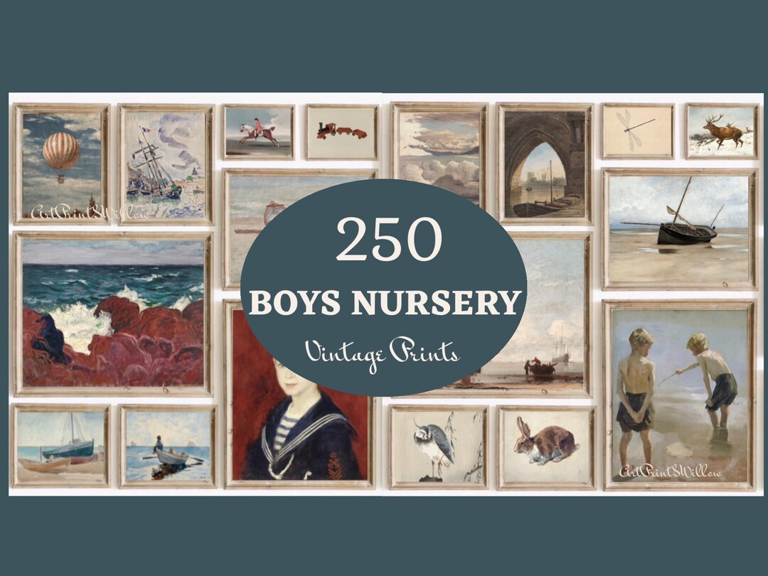 Digital Wall Art Prints - 250 Boys Nursery Bundle, Home Decor ...