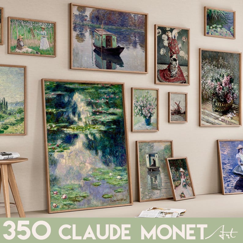 Claude Monet Prints, 350 Impressionist Watercolor Classic Paintings ...