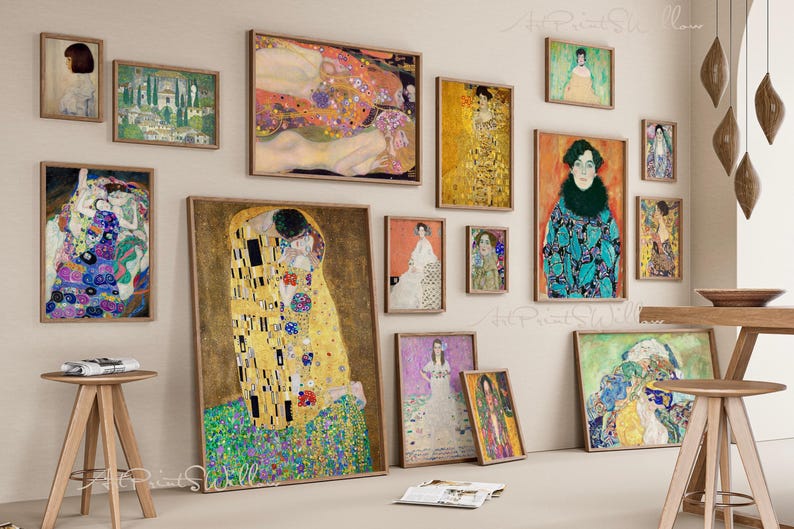 260 Gustav Klimt Digital Art Set, Art Nouveau Printable Paintings ...
