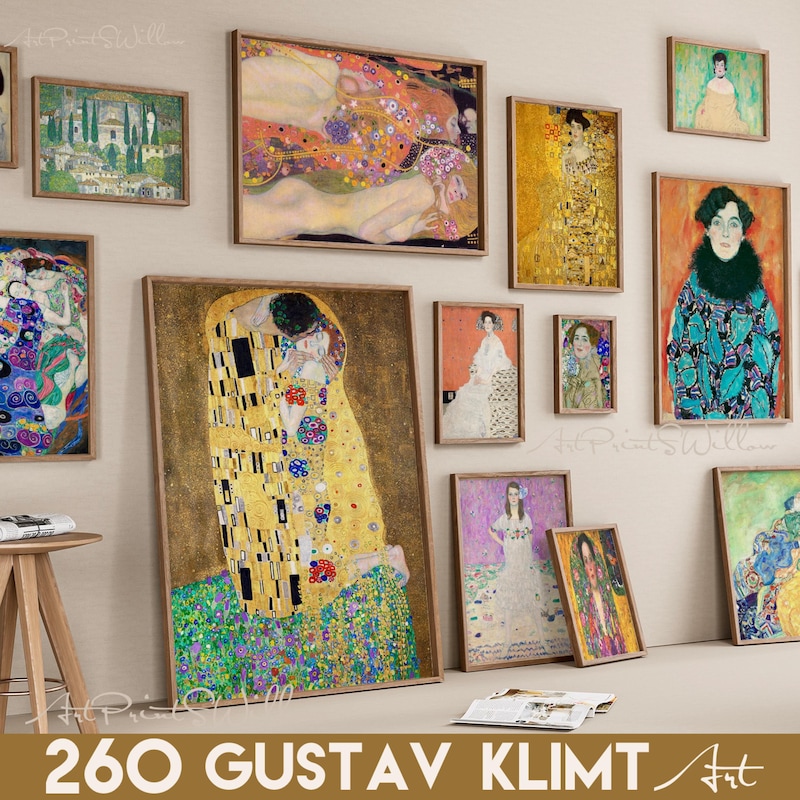 Flower Klimt Art Print - Etsy