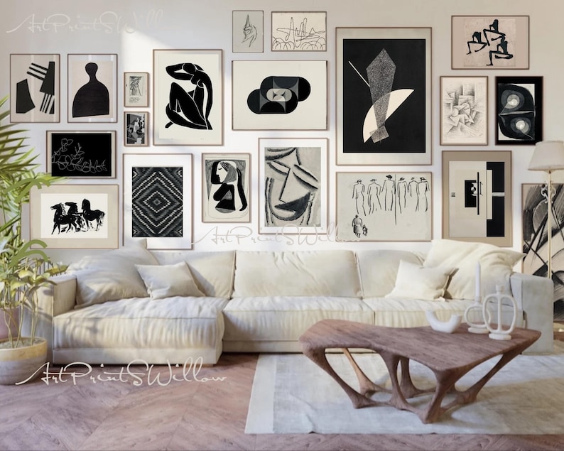 250 Modern Abstract Printable Art Prints, Bundle Contemporary Digital ...