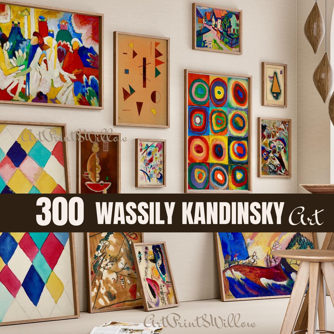 Digital Wall Art Prints - 300 Vintage Wassily Kandinsky Large Bundle ...
