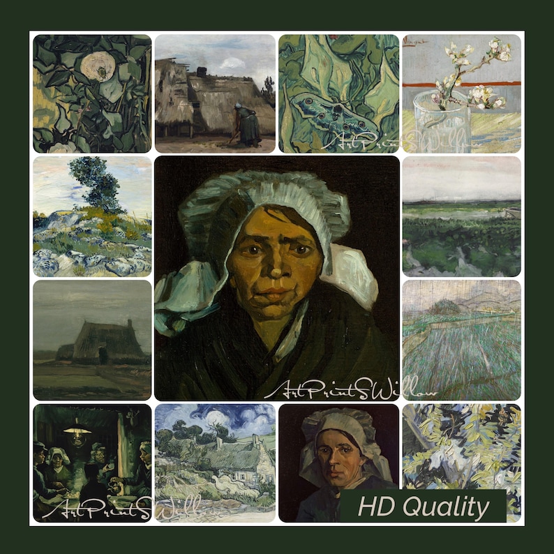280 Van Gogh Digital Unique Art Prints Set, Post-impressionist Gallery ...