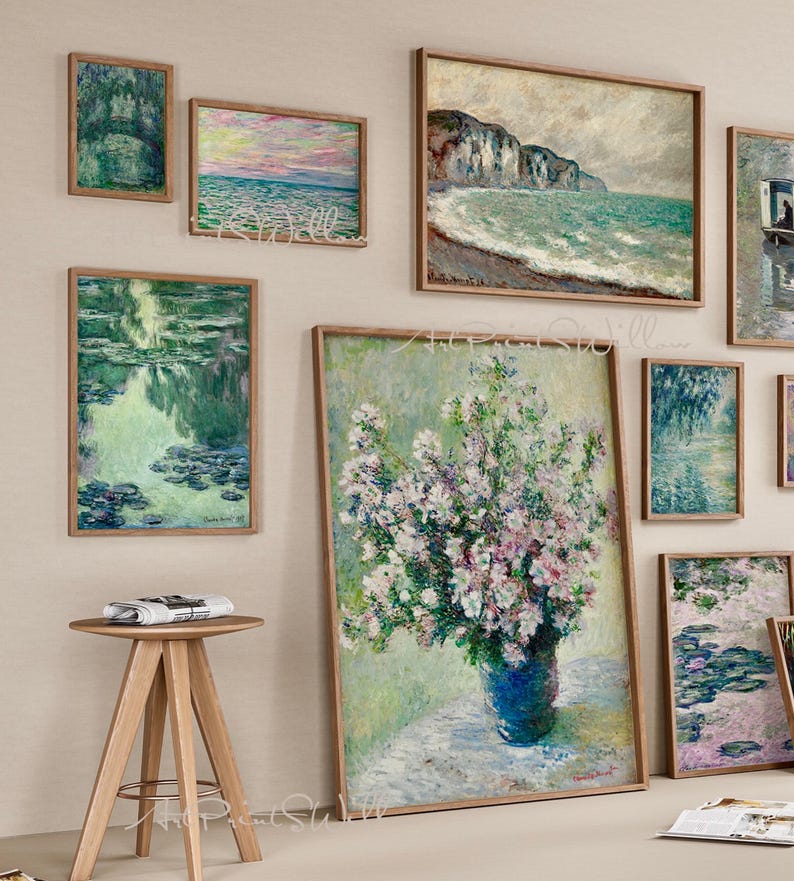 Claude Monet Prints, 350 Impressionist Watercolor Classic Paintings ...