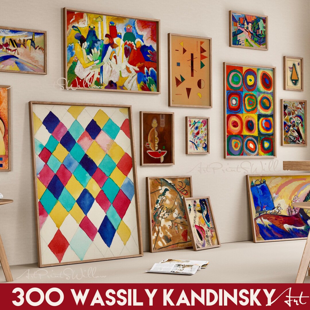 Wassily Kandinsky Digital Art Set, Maximalist Abstract Printable Wall ...