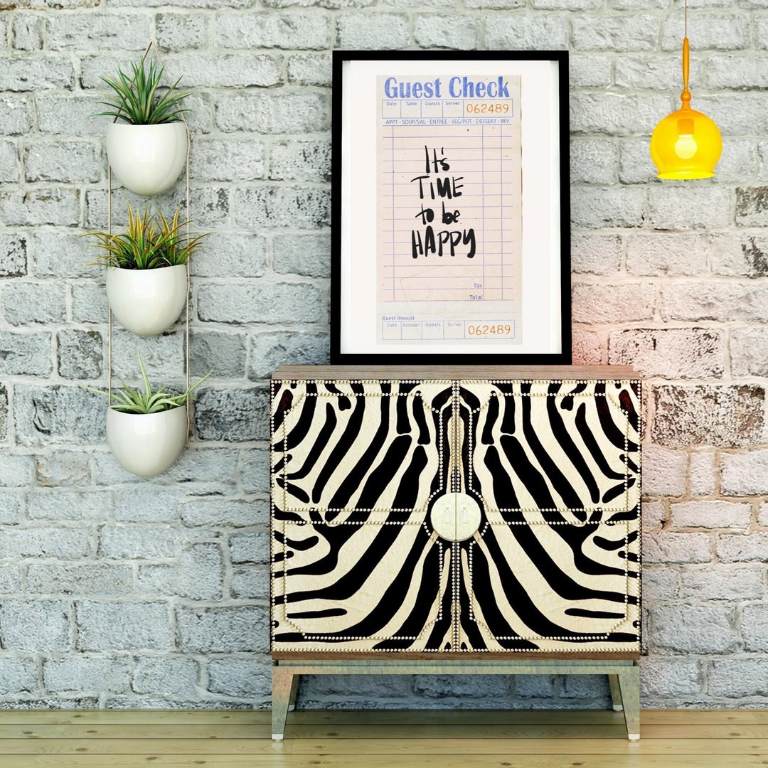 Guest Check It's Time to Be Happy Bar Cart Art-digital Download-martini ...