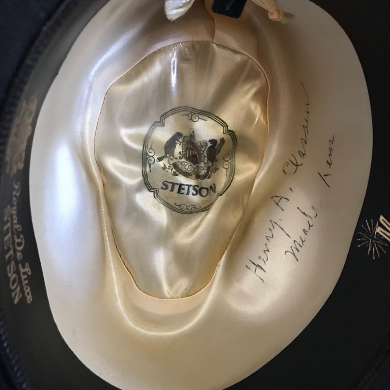 Vintage Stetson Royal Deluxe Black Hat Fedora Eagle Pin - Etsy