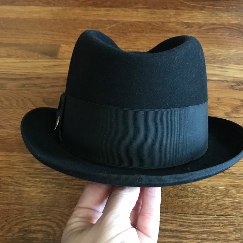 Vintage Stetson Royal Deluxe Black Hat Fedora Eagle Pin - Etsy