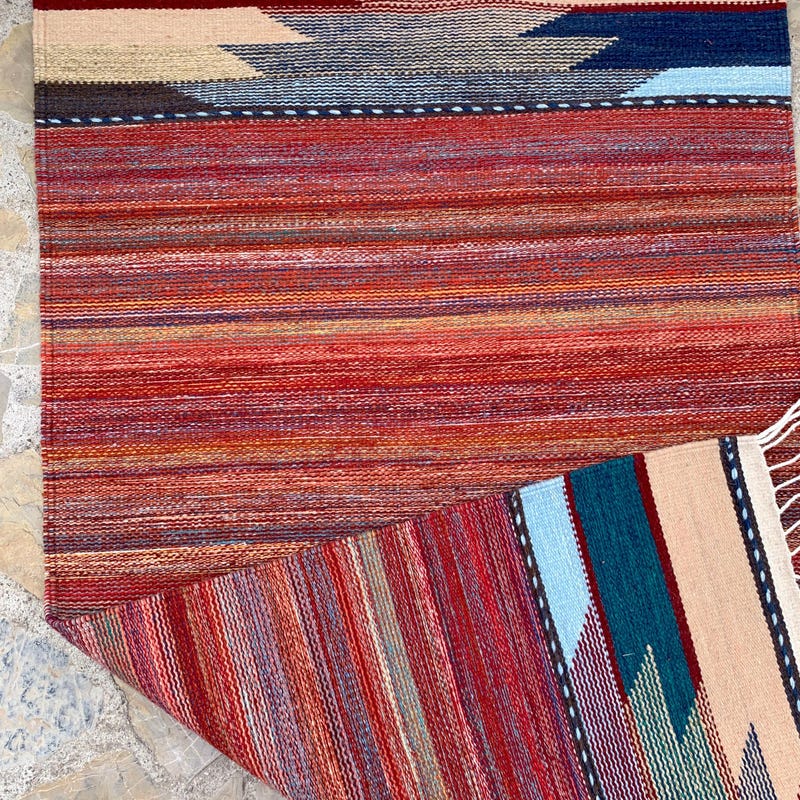 Flat Weave Mexican Rug - Etsy