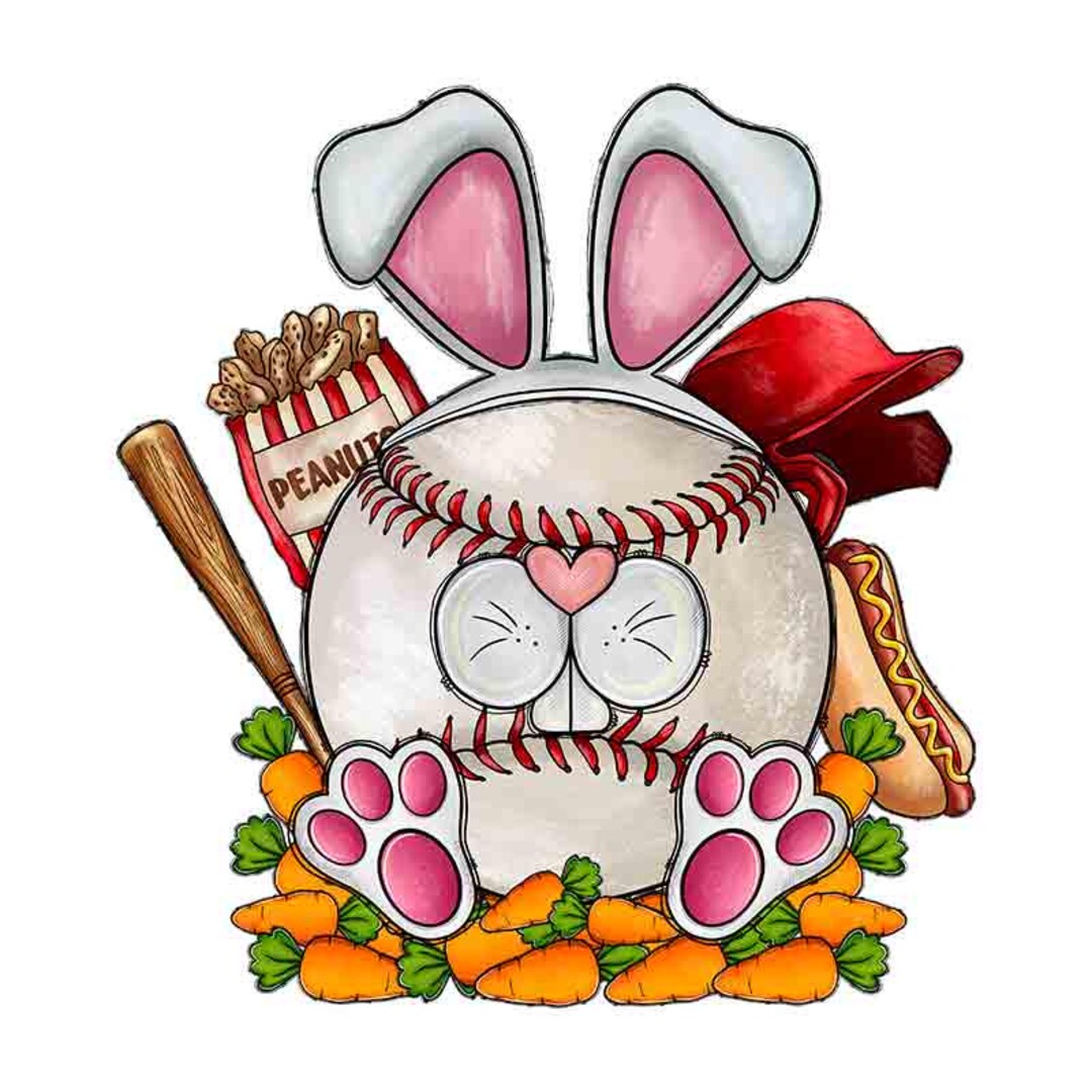 Easter Softball Bunny (DTF Transfer) - Etsy