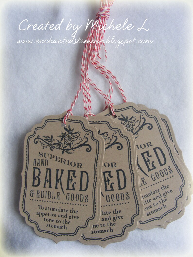 Vintage Tags - Baked - Set of 6 - Etsy