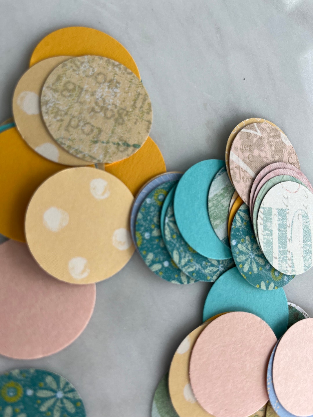 50 Circles on Pretty Pattern Paper and Cardstock - Size 1 1/4" - Etsy