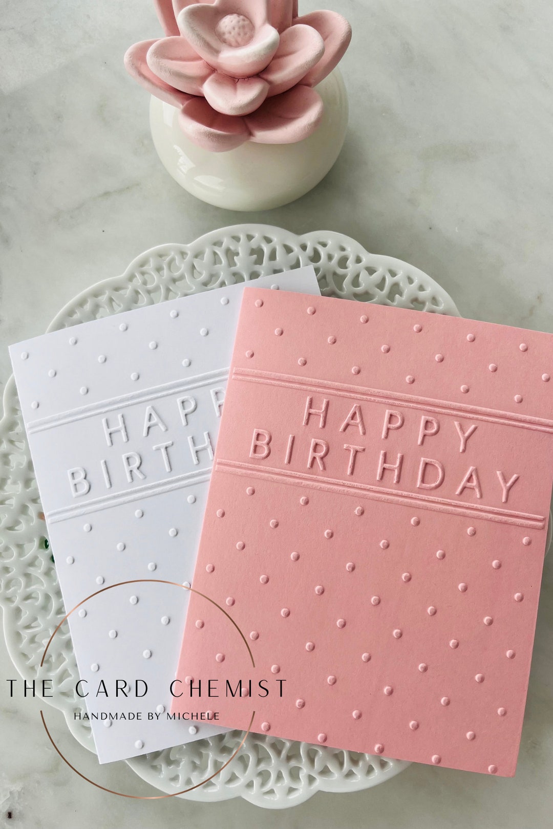 Happy Birthday Embossed Card Set - Set of 6 - Etsy