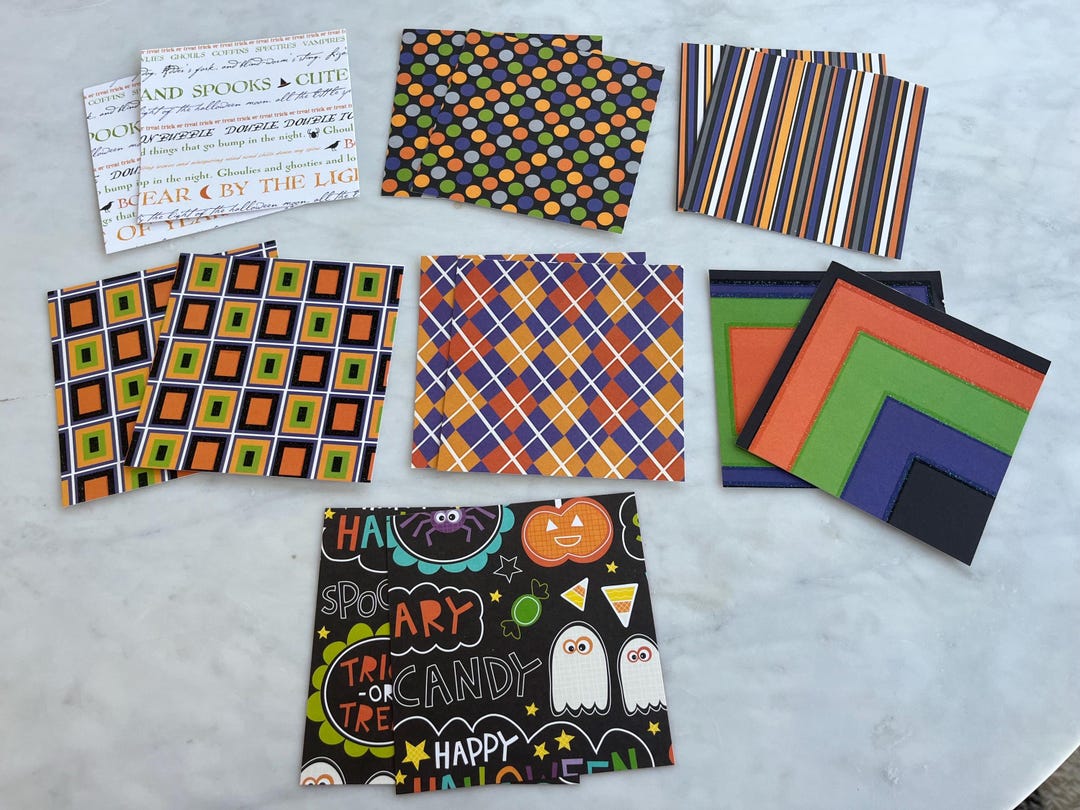 Halloween Themed 4x4 Papers. These Are Great for Cookie Backers, Card ...