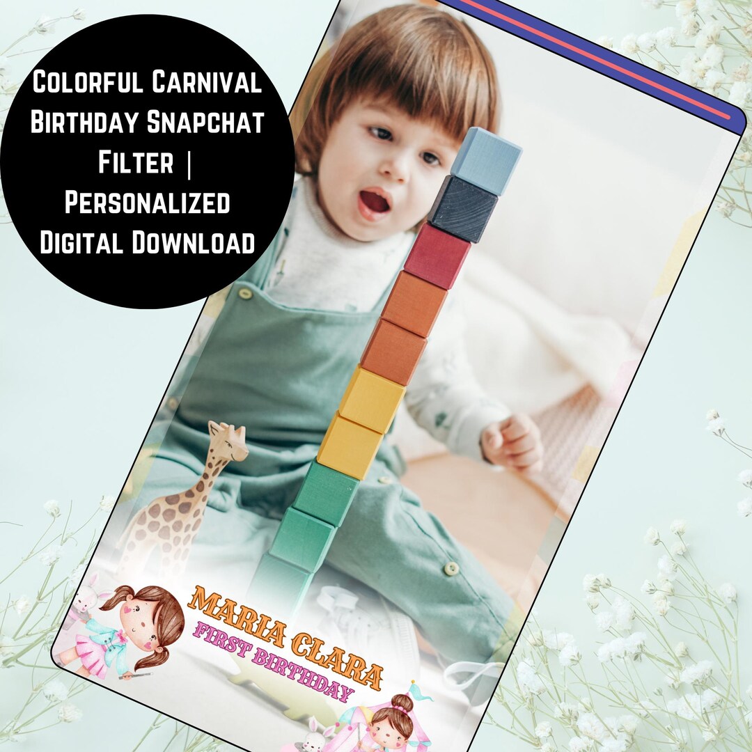 Colorful Carnival Birthday Snapchat Filter | Personalized Digital ...