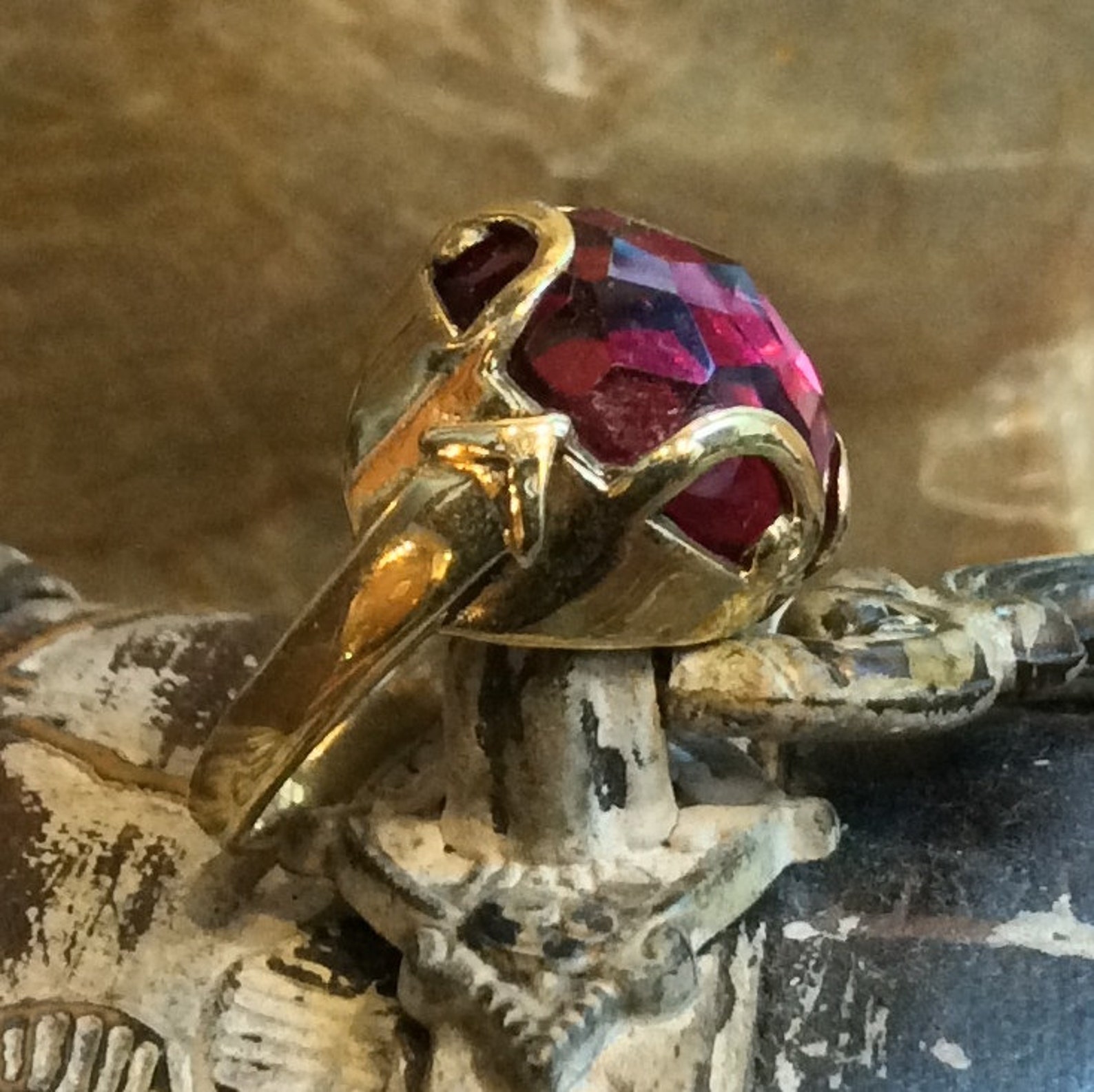 14k Gold Ruby Ring Solid Gold Ring Gemstone Ring Stone - Etsy