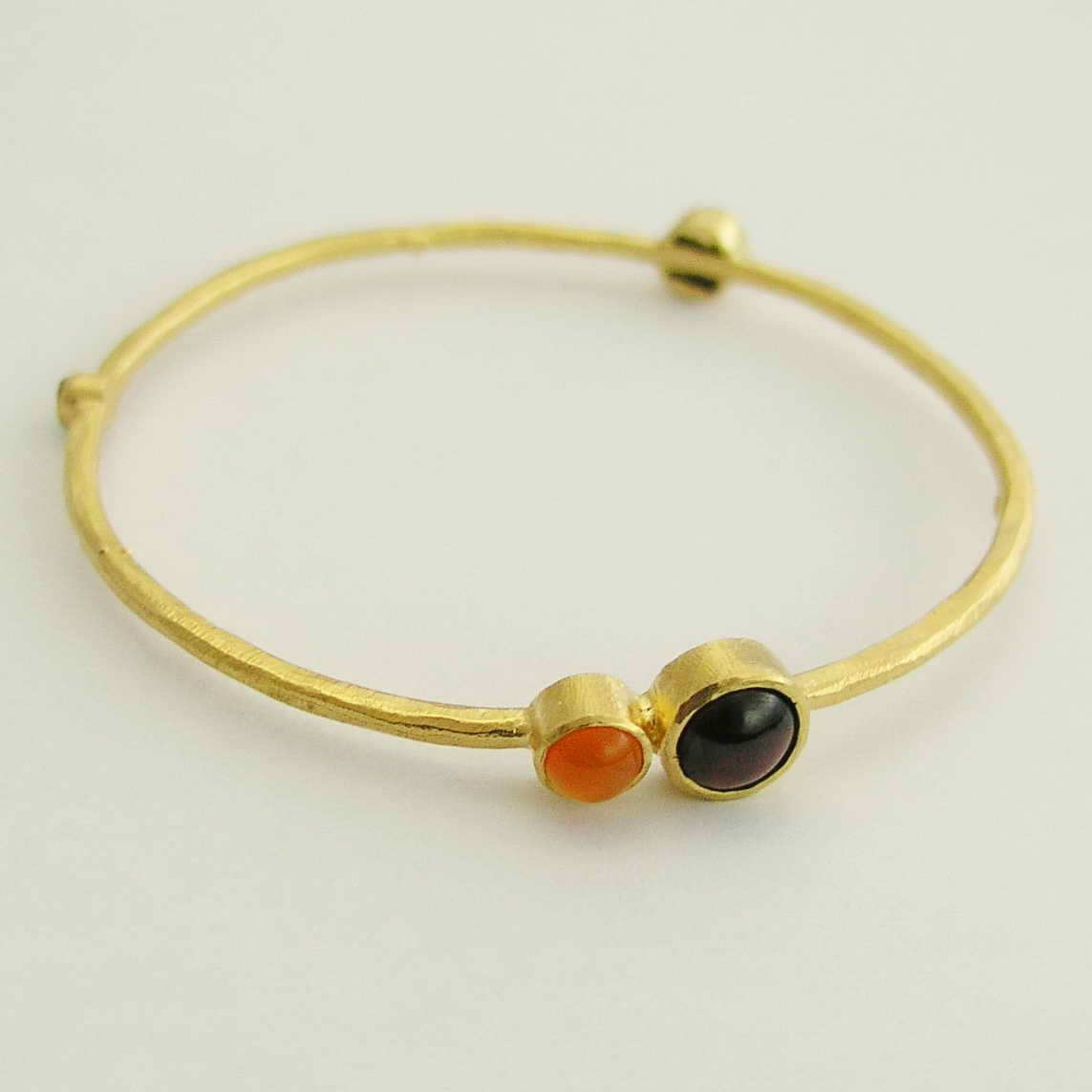 14k Yellow Gold Bangle, Jade, Carnelian, Coral, Pearl Bangle 14k Yellow Gold Bangle, Jade, Carnelian, Coral, Pearl Bangle