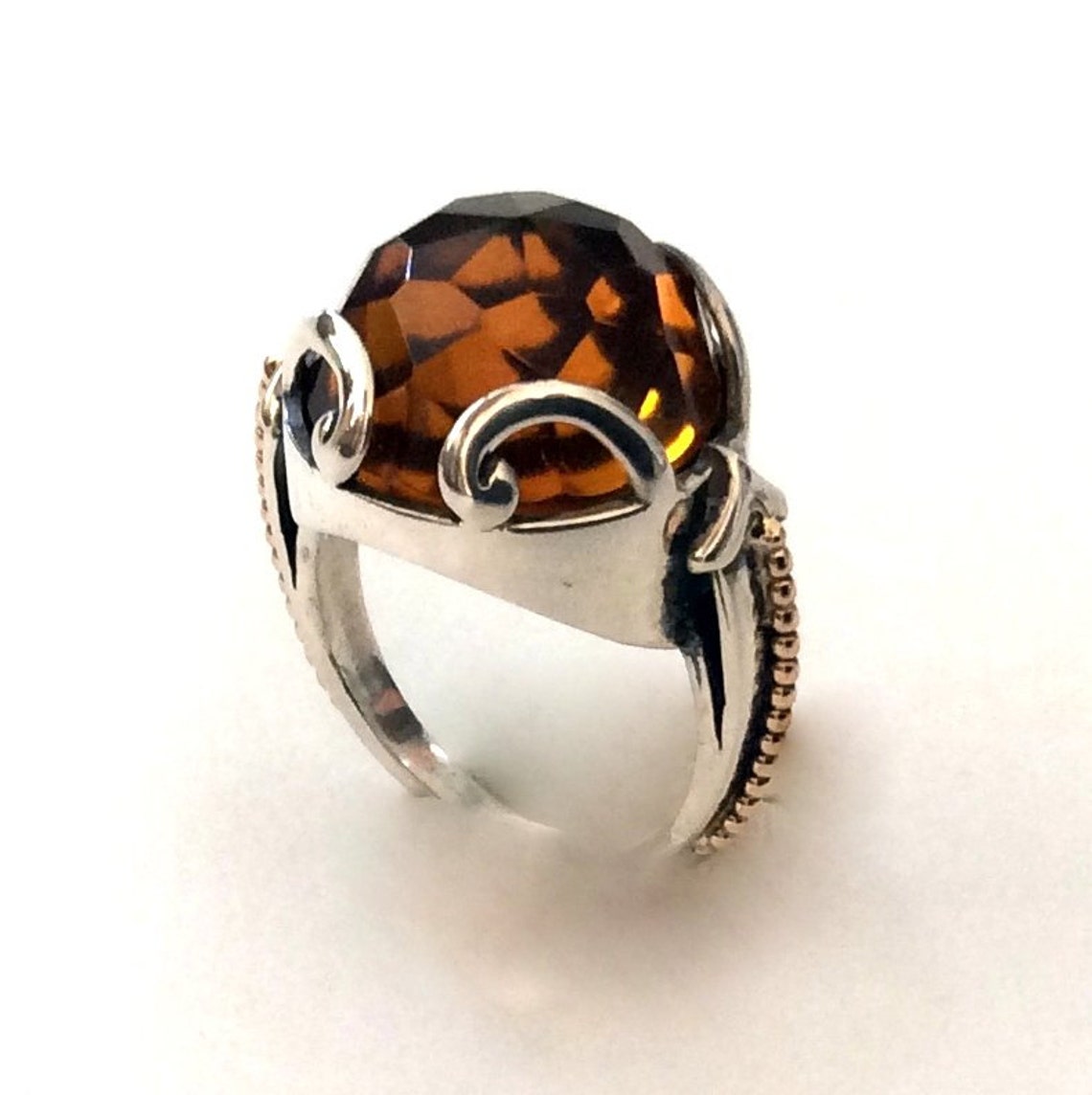 Citrine Ring Gemstone Ring Large Stone Ring Cocktail Ring - Etsy