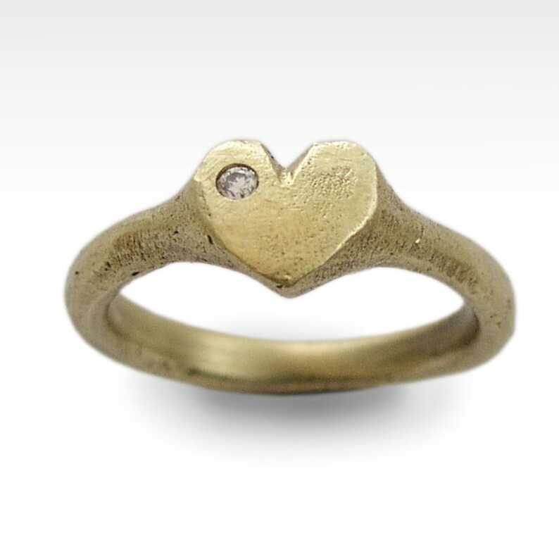 Heart Ring, Valentines Ring, Stacking Ring, Valentines Gift, Brass Ring ...
