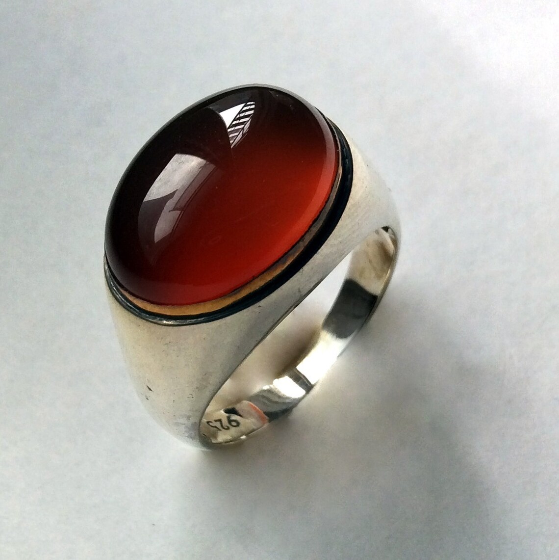 Carnelian Gemstone Burnt Orange Ring, Boho Chic - Summer Rain R2237-1 ...