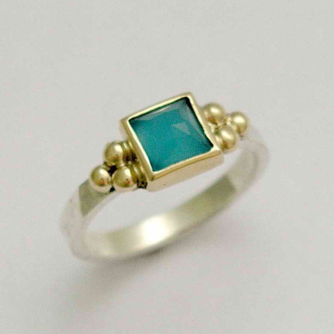 Blue Quartz Ring Sterling Silver Gold Ring Engagement Ring | Etsy