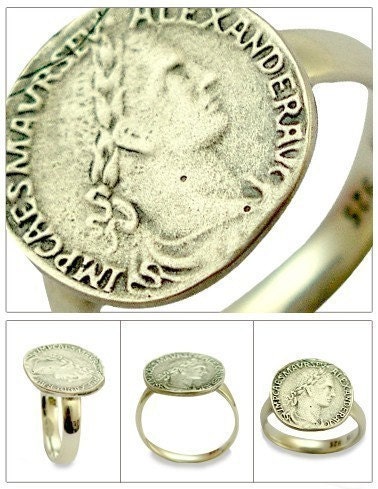Solid Gold Coin Ring My Icon RG1493 - Etsy