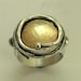 Chunky Gold Ring, Two Tones Ring, Statement Ring, Silver Engagement ...