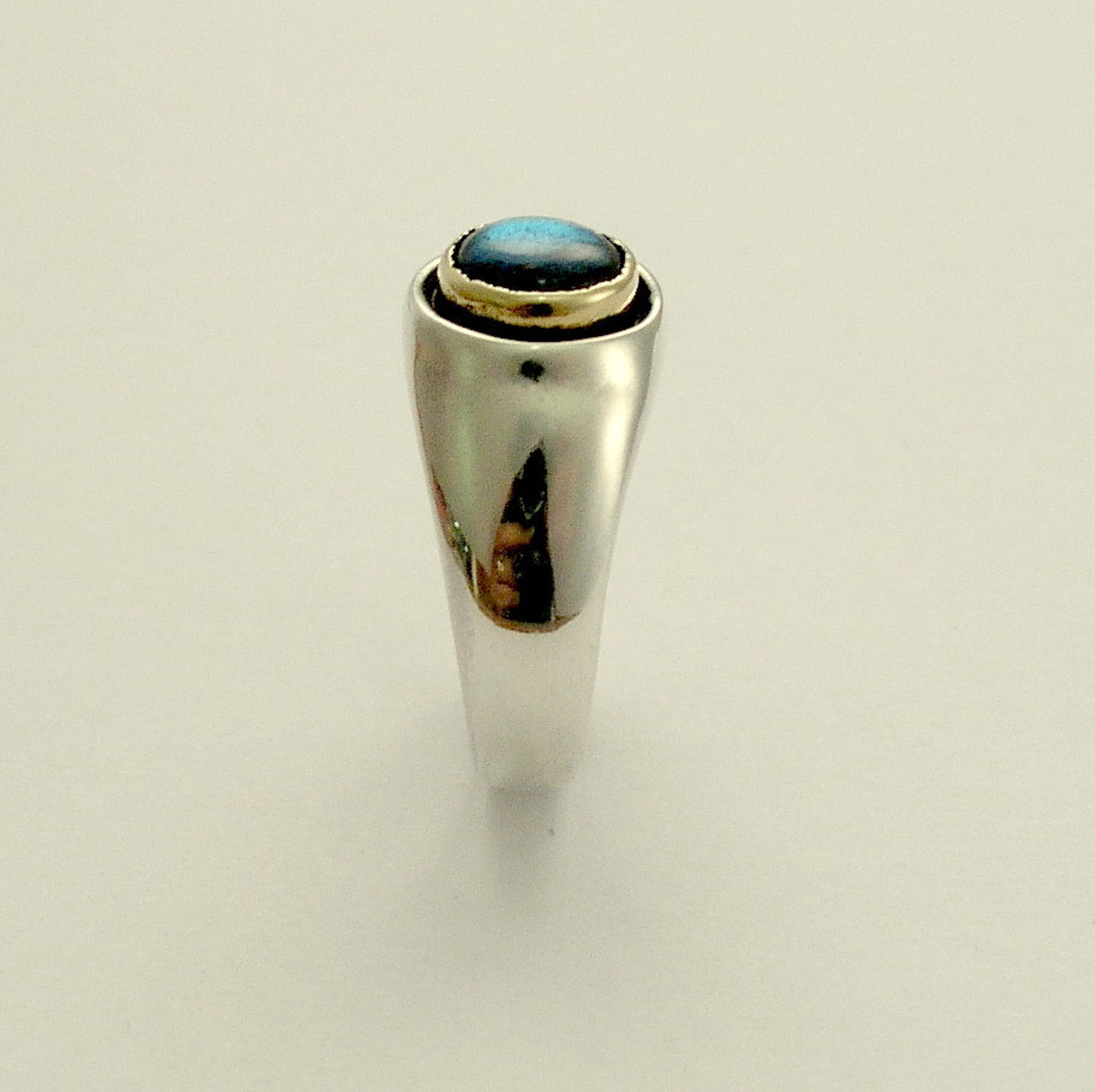 Labradorite ring unisex ring sterling silver ring Mens | Etsy