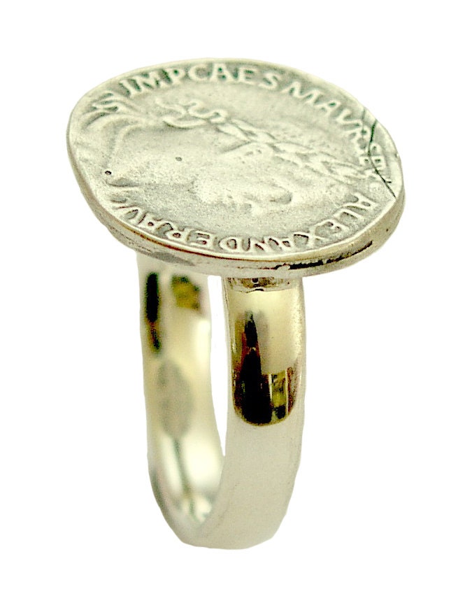 Solid Gold Coin Ring My Icon RG1493 - Etsy