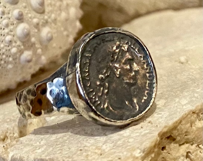 Coin Ring With the Running Man Coin Medallion Noa Tam Coin Jewelry ...