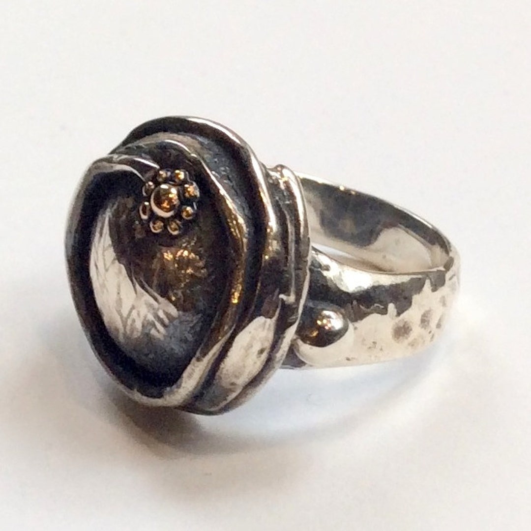 Sterling Silver Engagement Ring, Unique Statement Ring, Cocktail Ring ...