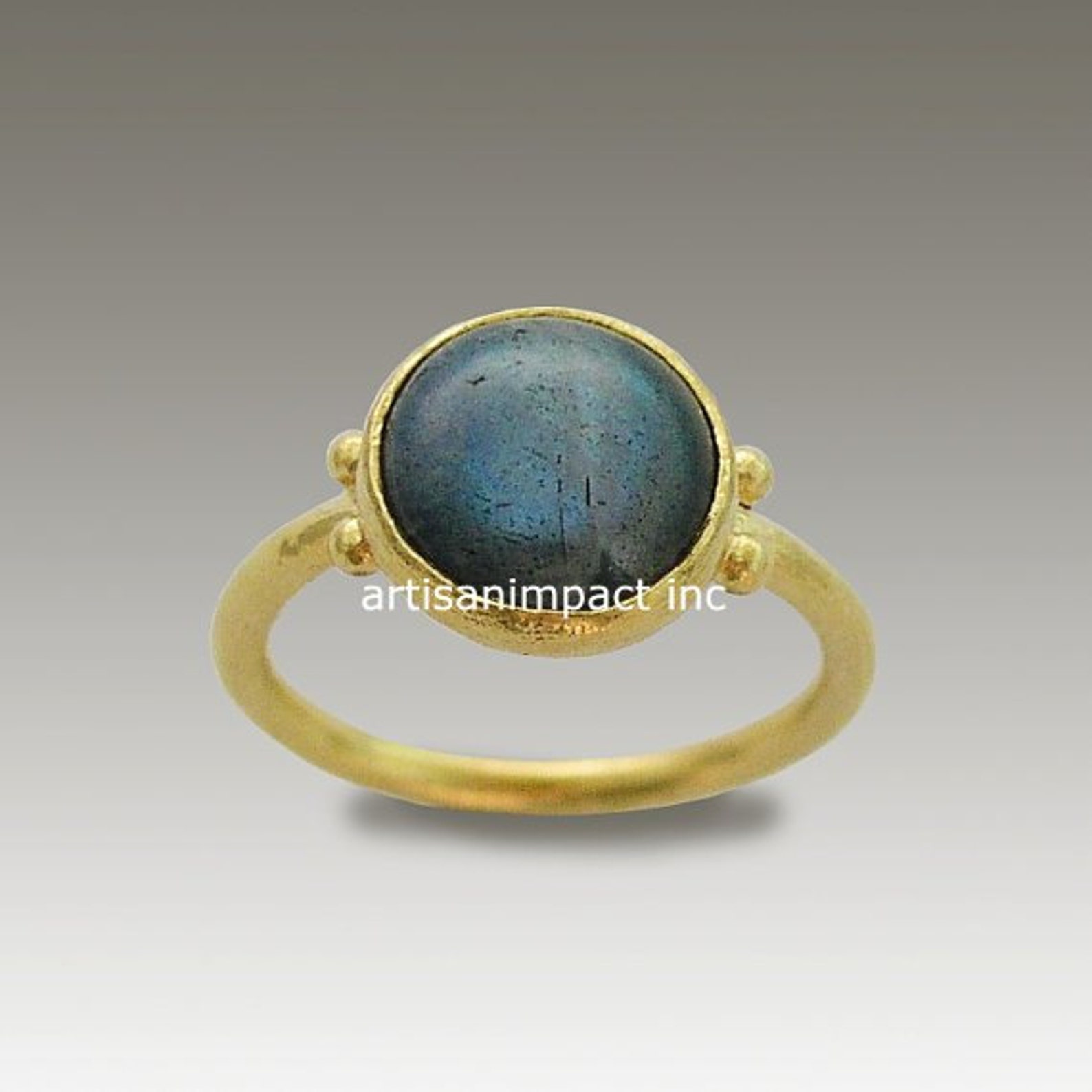 14k Gold Ring Yellow Gold Ring Labradorite Ring Stone Ring | Etsy