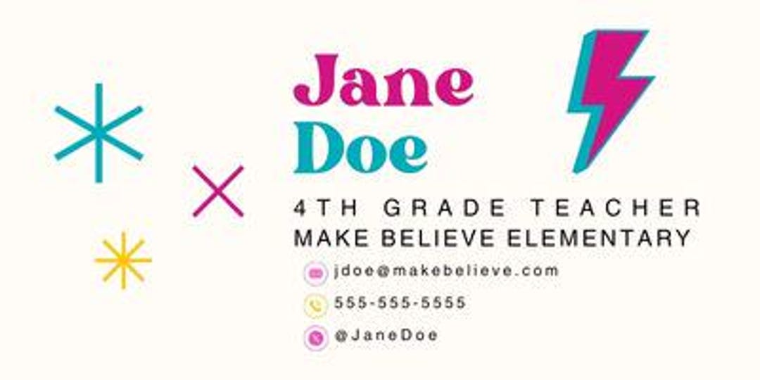 Teacher Email Signature Template: Colorful Custom Design (canva ...