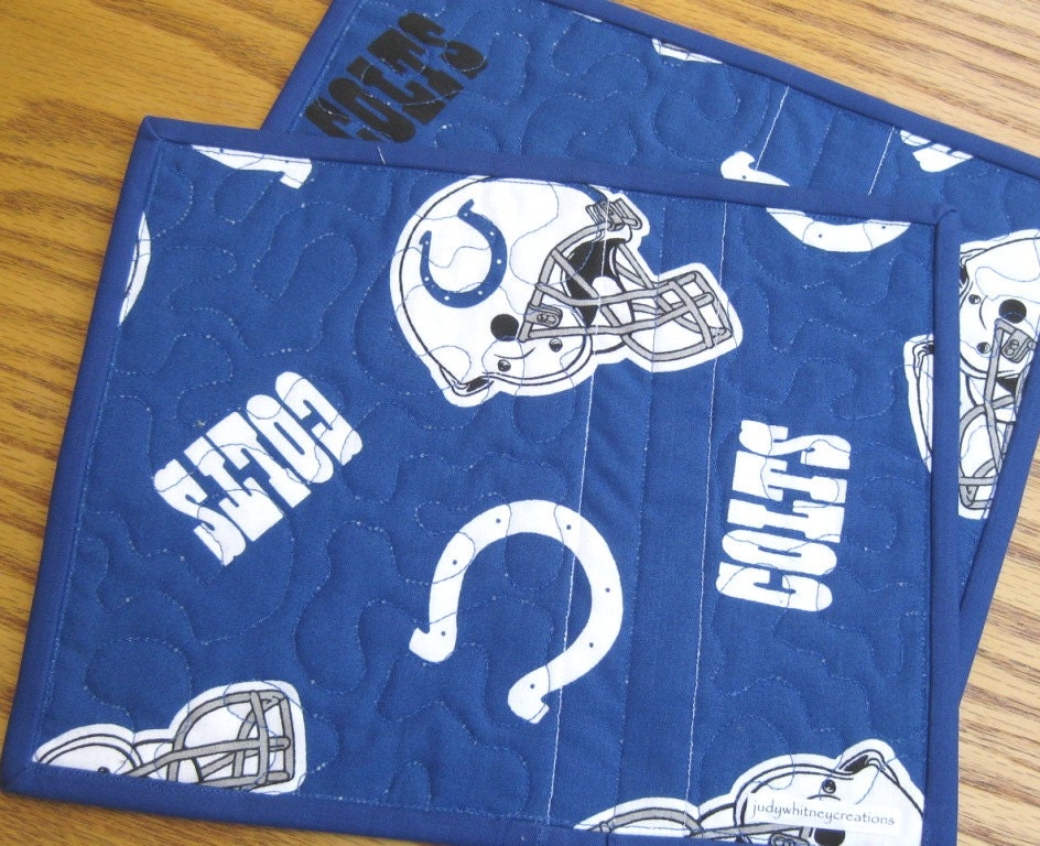 Indianapolis Colts Mug Rugs Set of 2 - Etsy