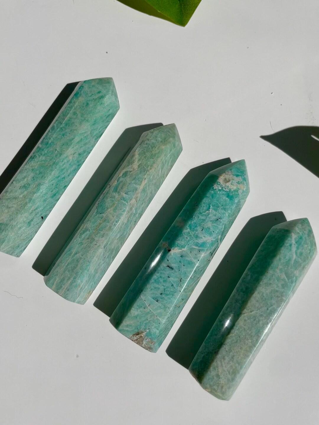 Amazonite Crystal Point Tower – Stone of Courage & Truth - Natural ...
