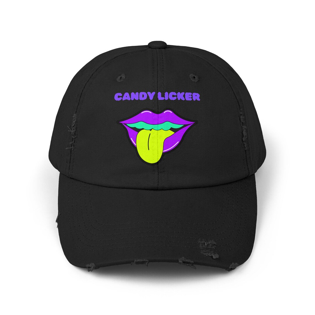 Candy Licker Unisex Distressed Cap - Fun Casual Accessory for Colorful Style - Etsy