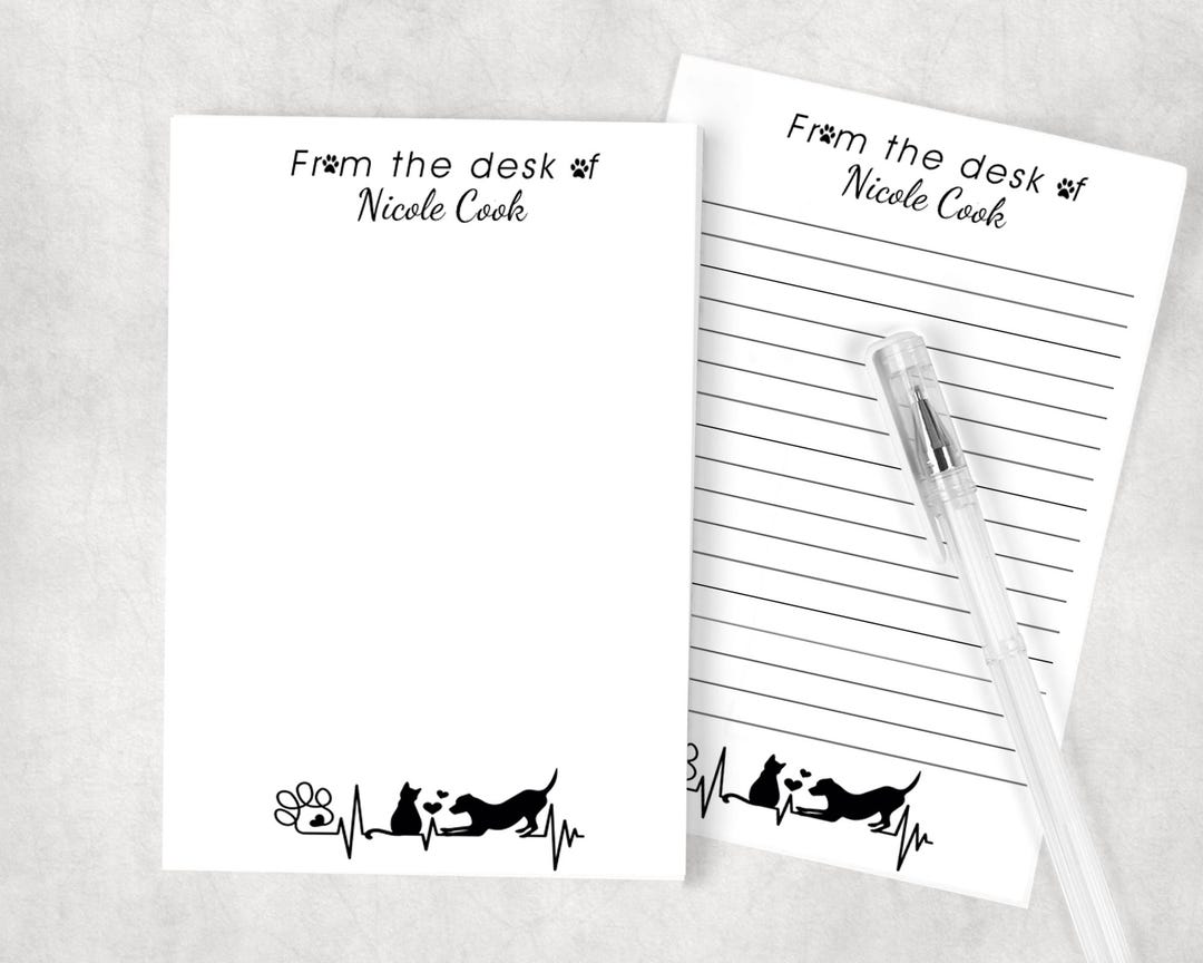 Personalized Veterinarian Notepad, Customized Vet Gift, Vet Tech Week ...