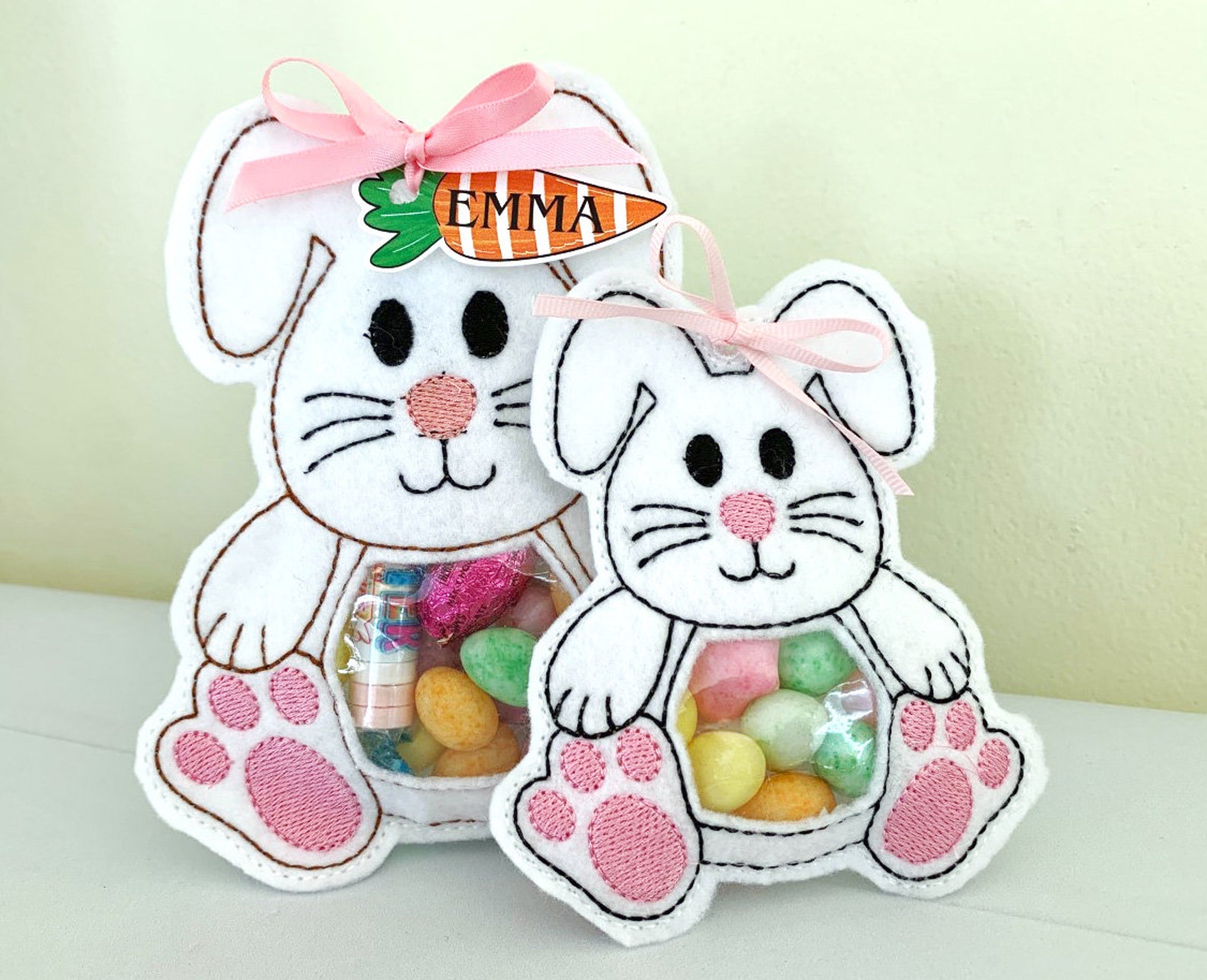 Easter Candy Treat Bag, Easter Basket Stuffer, Bunny Candy Holder ...