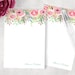 Personalized Notepad, Pink Watercolor Floral, Floral Notepad ...