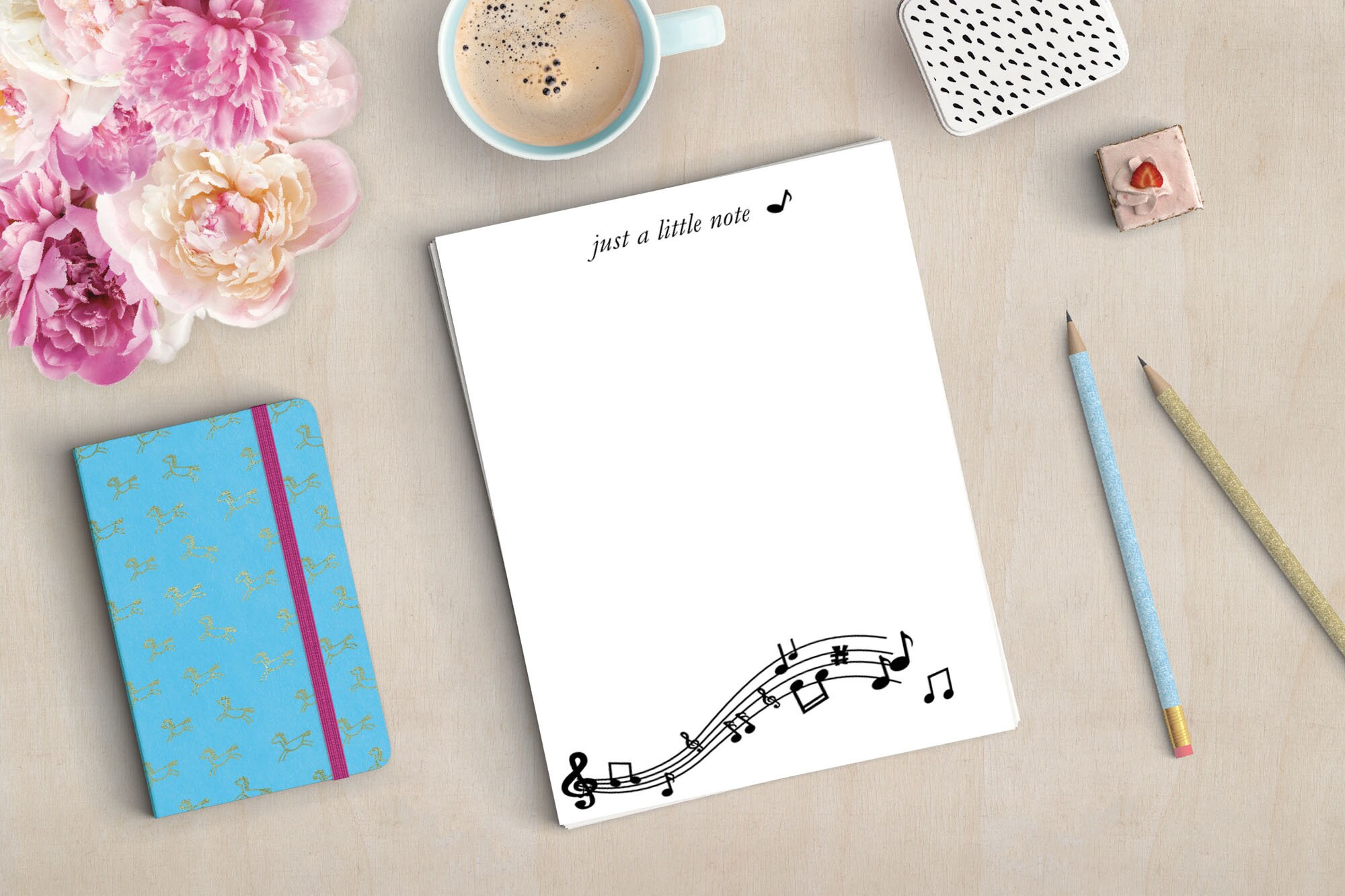 Music Notepad Teachers Appreciation Just a Little Note - Etsy