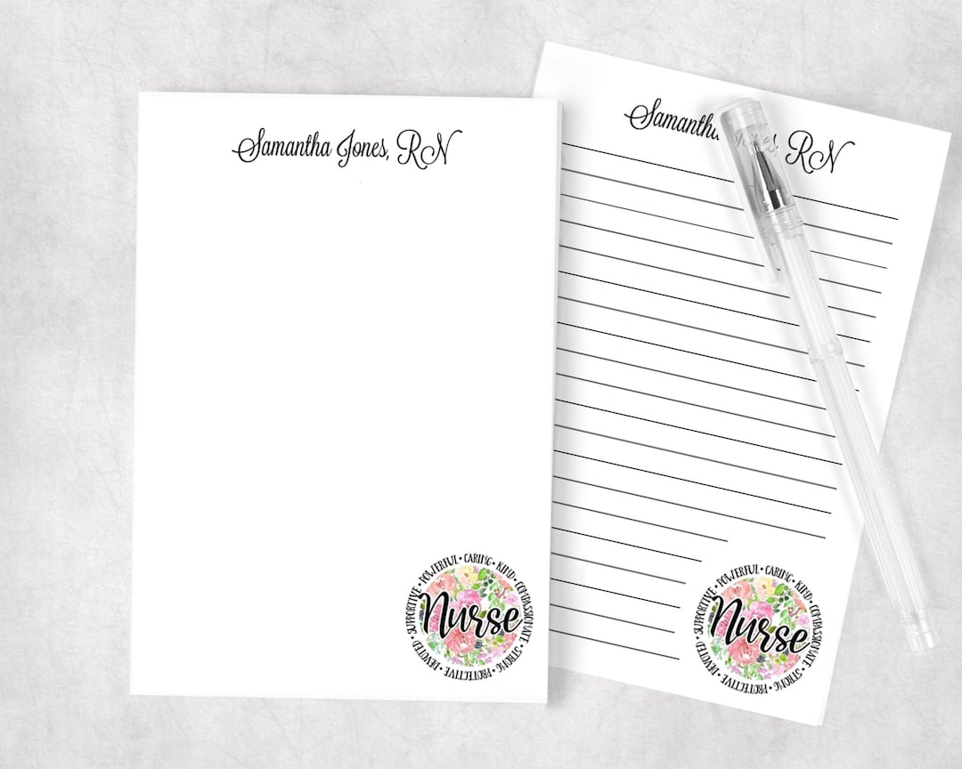 Personalized Nurse Notepad, Nurse Gift, Medical Notepad, Nurse ...